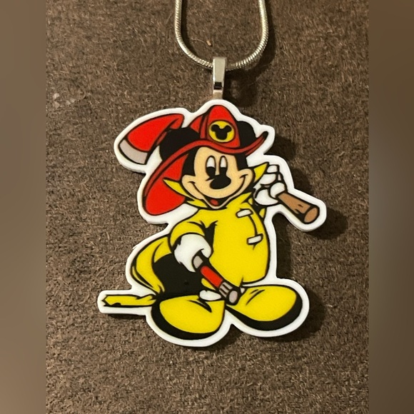 Jewelry | Mickey Mouse Firefighter Pendant Necklace | Poshmark